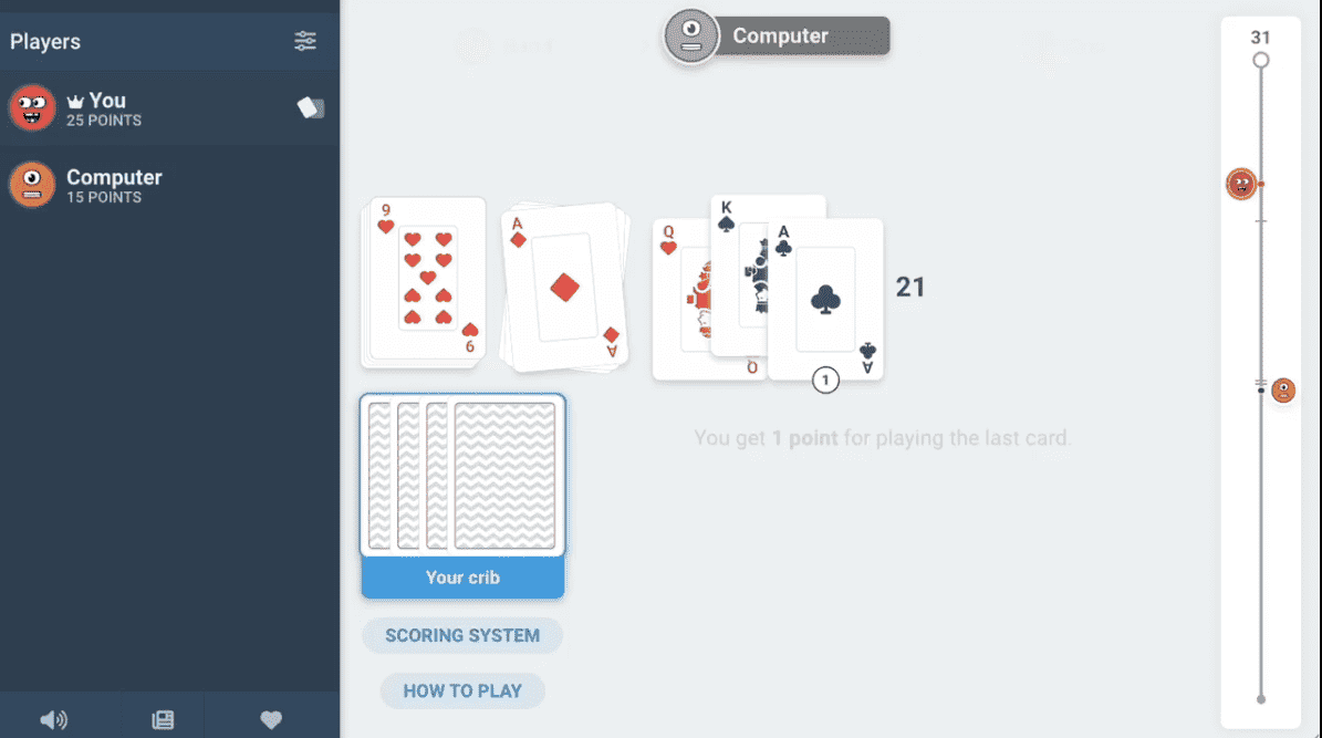 Cribbage | Free Online Math Games, Cool Puzzles, and More