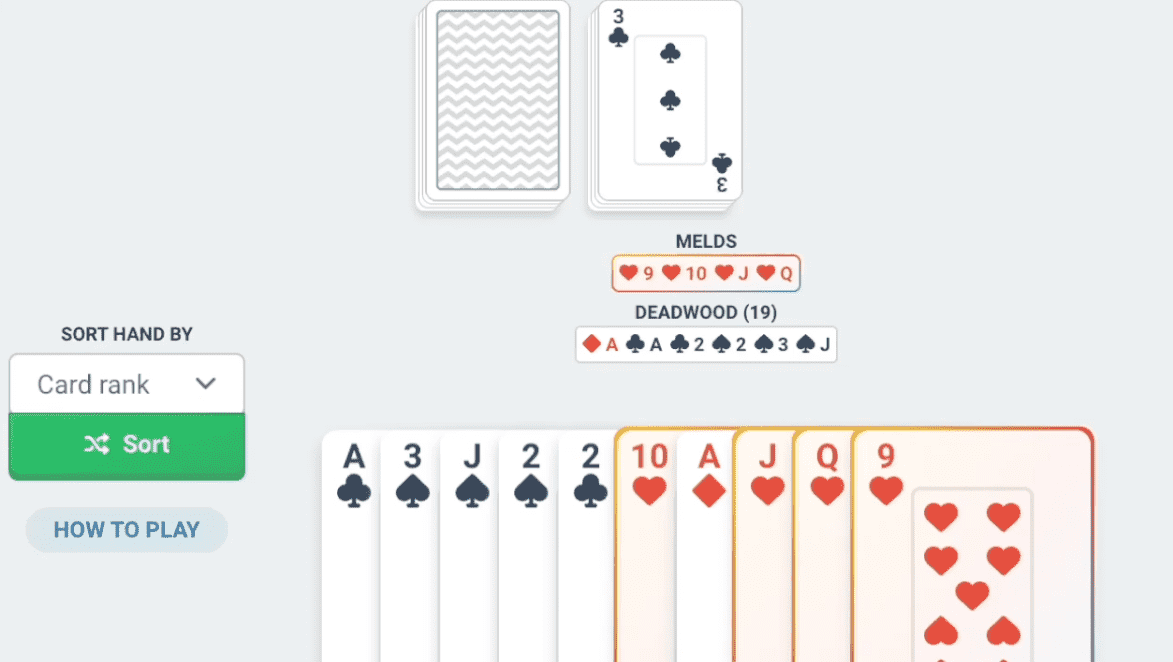 Gin Rummy - Play it Online at Coolmath Games